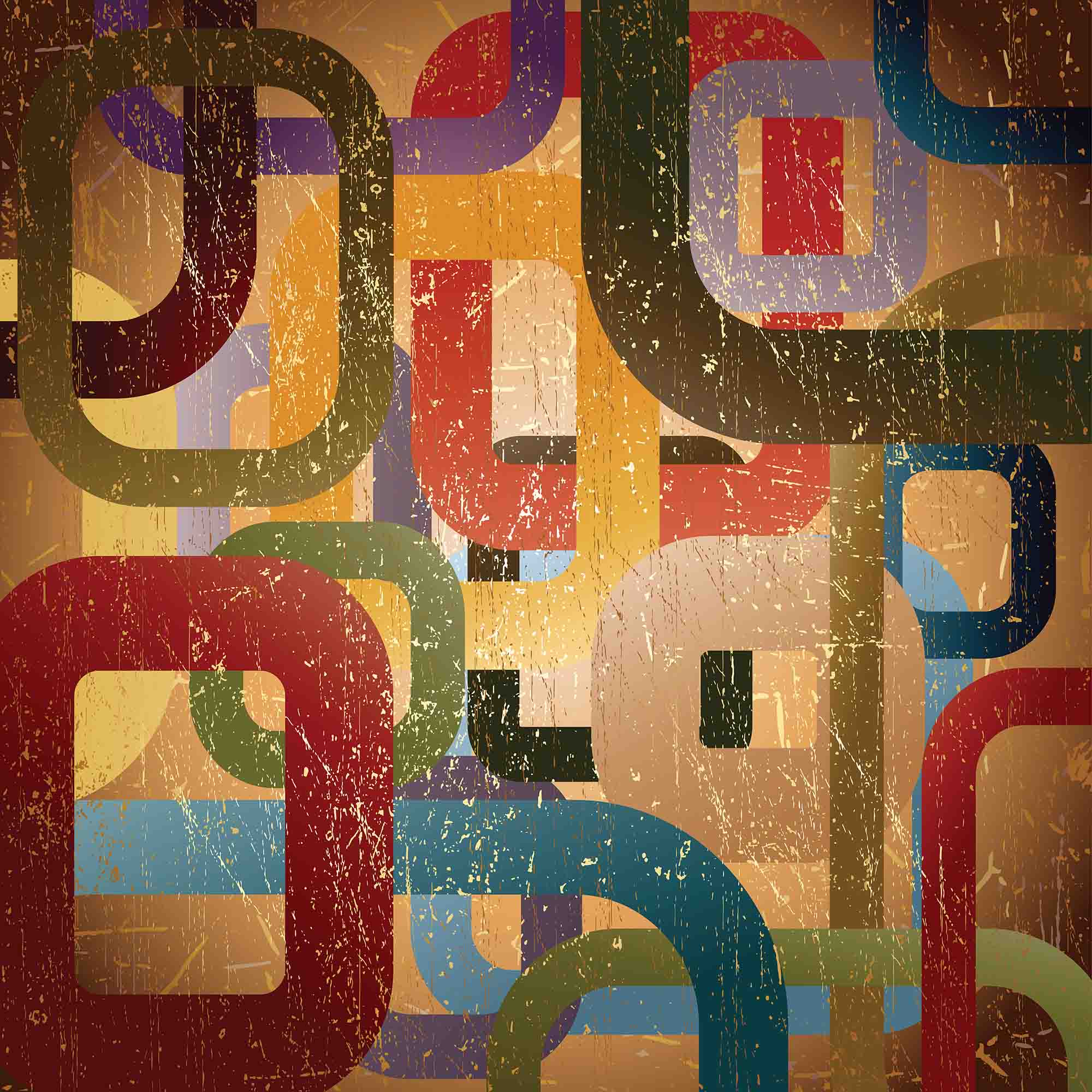 Wallpaper Mural Geometry from the 70's | Muralunique