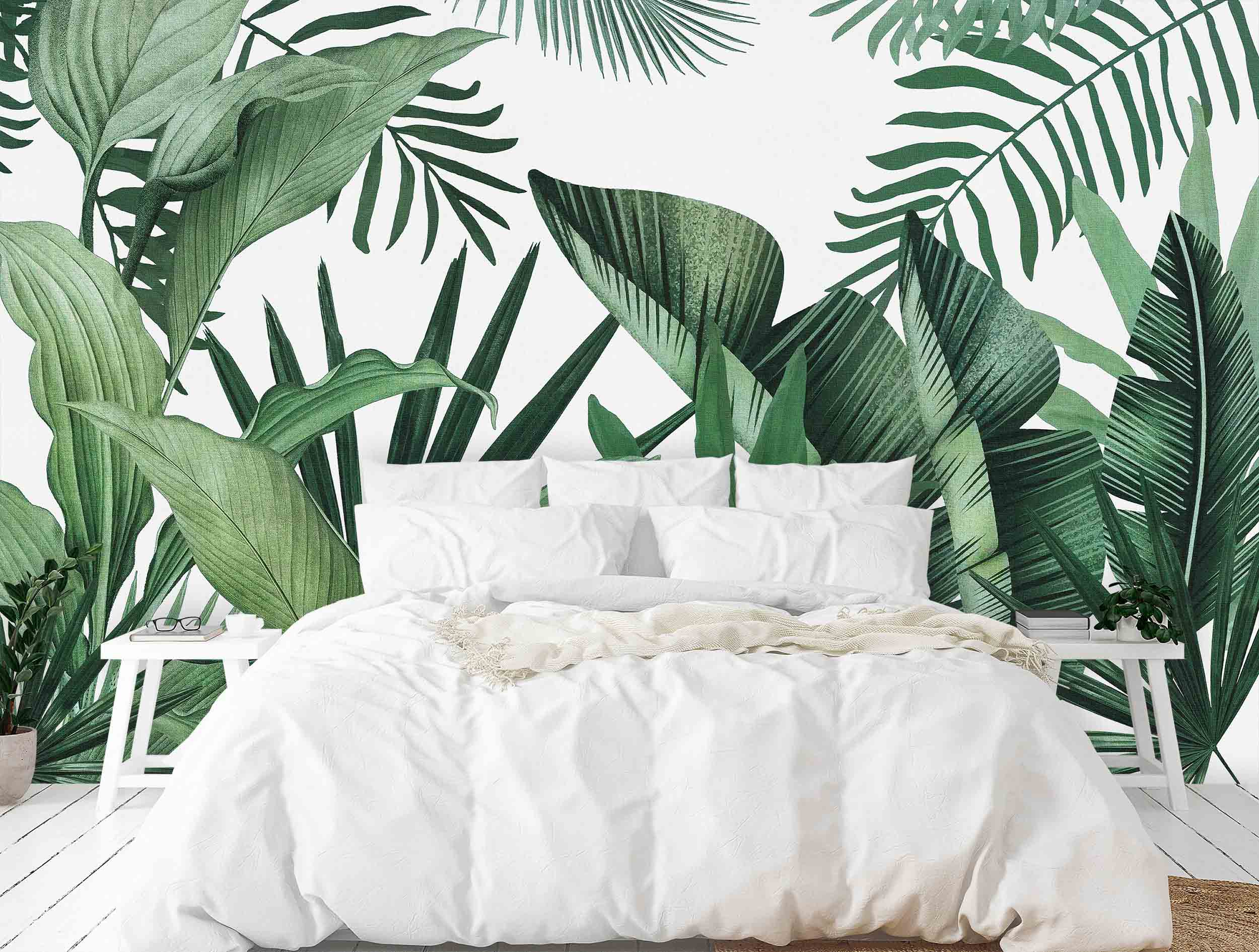White Tropical Wallpaper