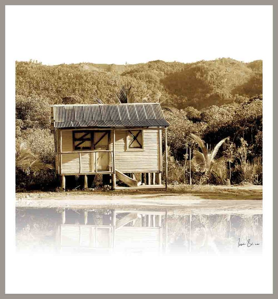 Caribbean Collection - The Tiny House - Sepia | Muralunique