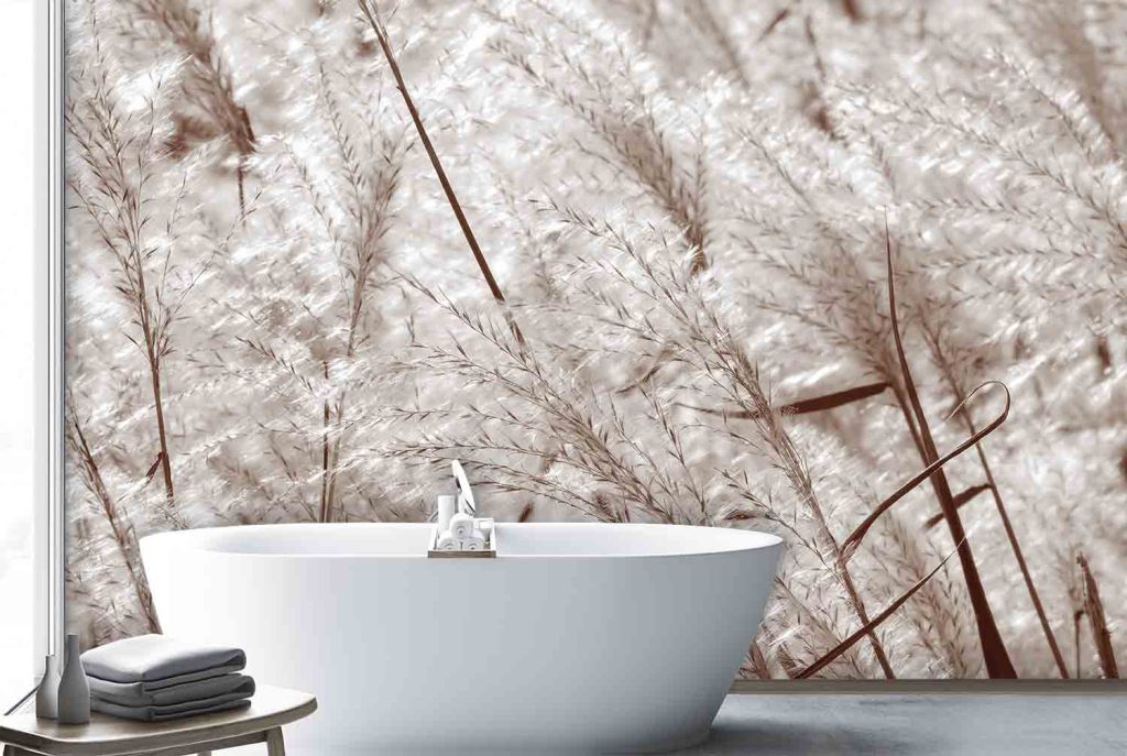 Silver Grass in Sepia Color | Muralunique